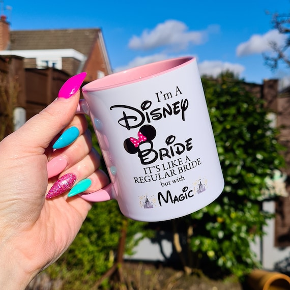 Disney Bride Mug Bride To Be Mug Personalised Wedding Gift for Bride Disney Wedding Gift