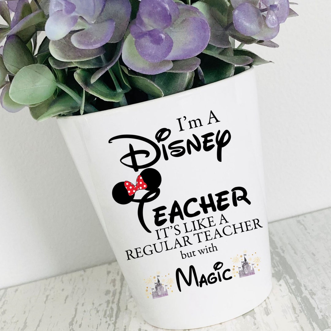 Disney Teacher Plant Pot - End of School Term Gift - Teacher Gift ...