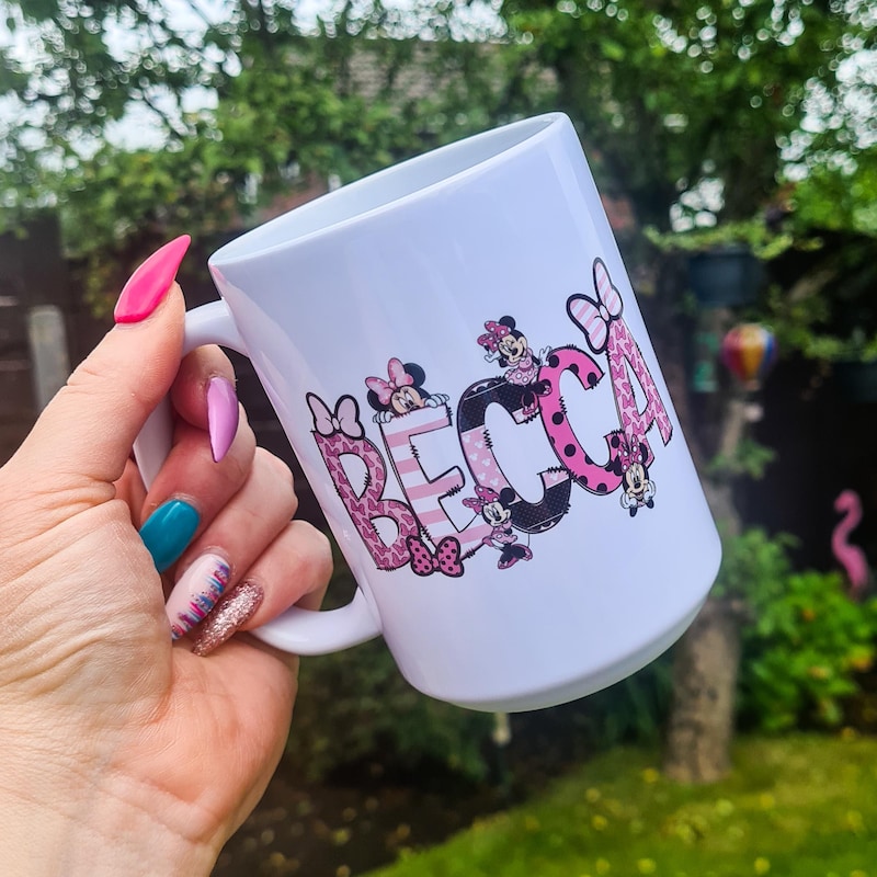 Mickey Mouse on White Mug - Etsy UK