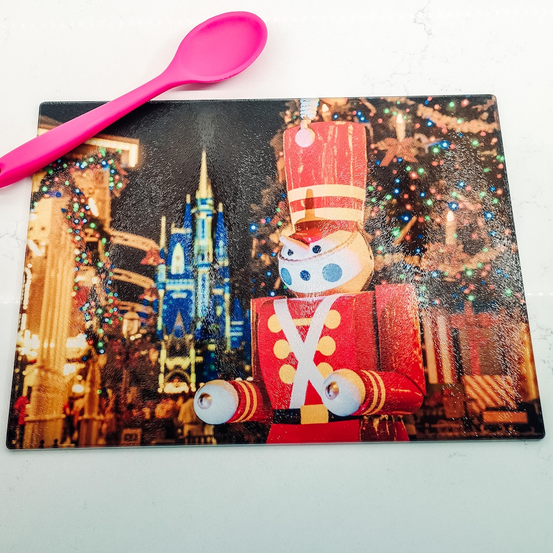 Disney Christmas Chopping Board Magic Kingdom at Christmas Chopping ...
