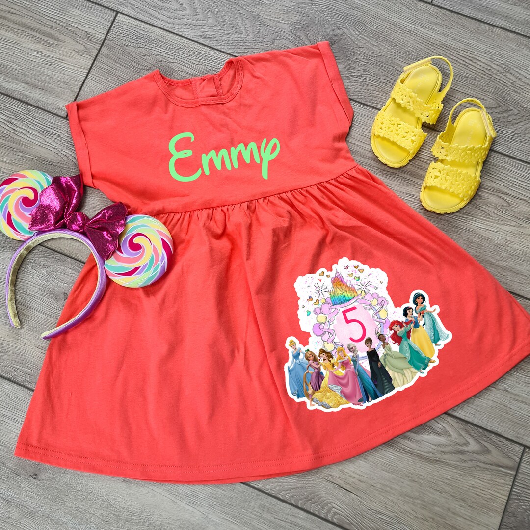 Disney Princess Birthday Dress for Girls Today I Am Outfit for Disney ...