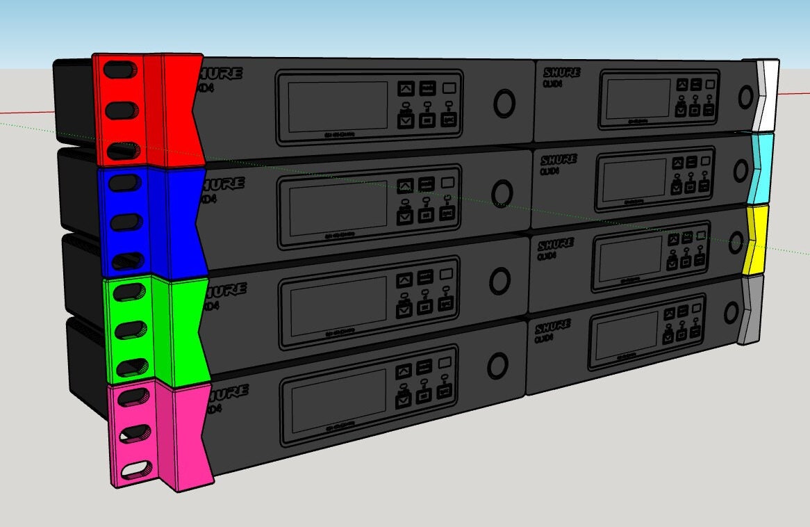 Microphone Color Identifiers for Rack Mount Receiver - Set of 8 - QLXD ...