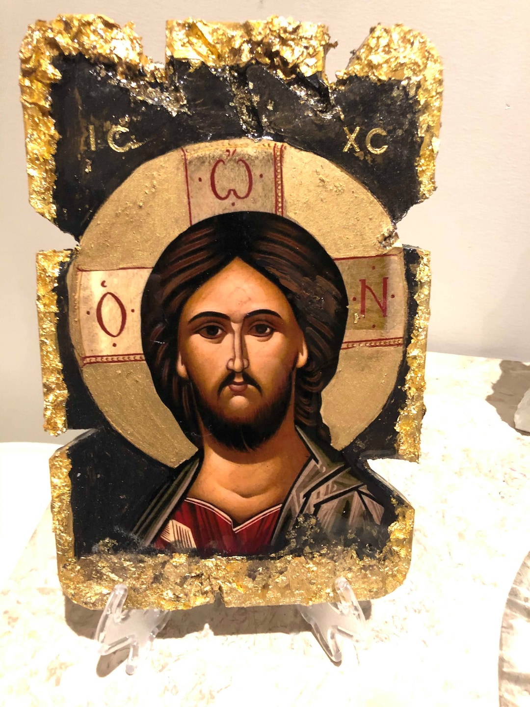 3d Religious Icons Jesus Christ Icon Art Handmade 1 off Piece Orthodox ...