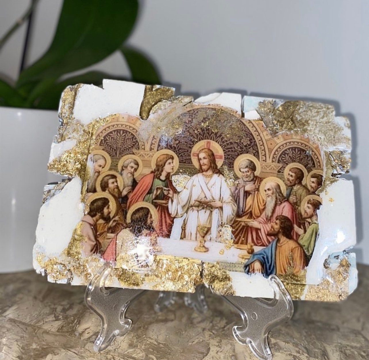 Religious Icon the Last Supper Jesus Christ Icon Art Handmade 1 off ...