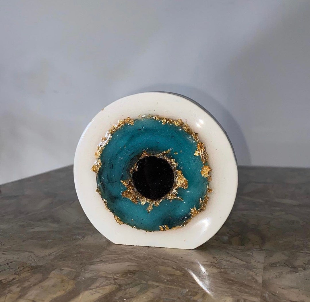 Evil Eye Resin Wooden Free Standing Mati - Etsy