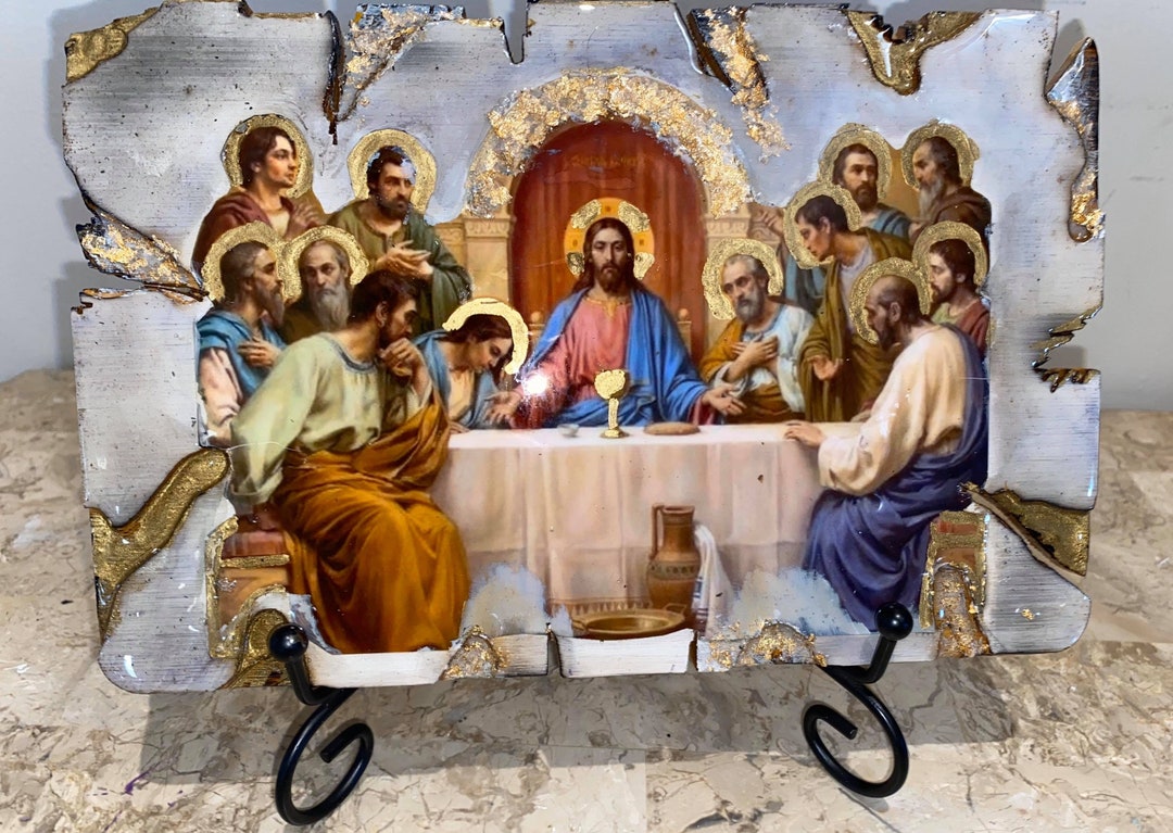 Religious Icon the Last Supper Jesus Christ Icon Art Handmade 1 off ...