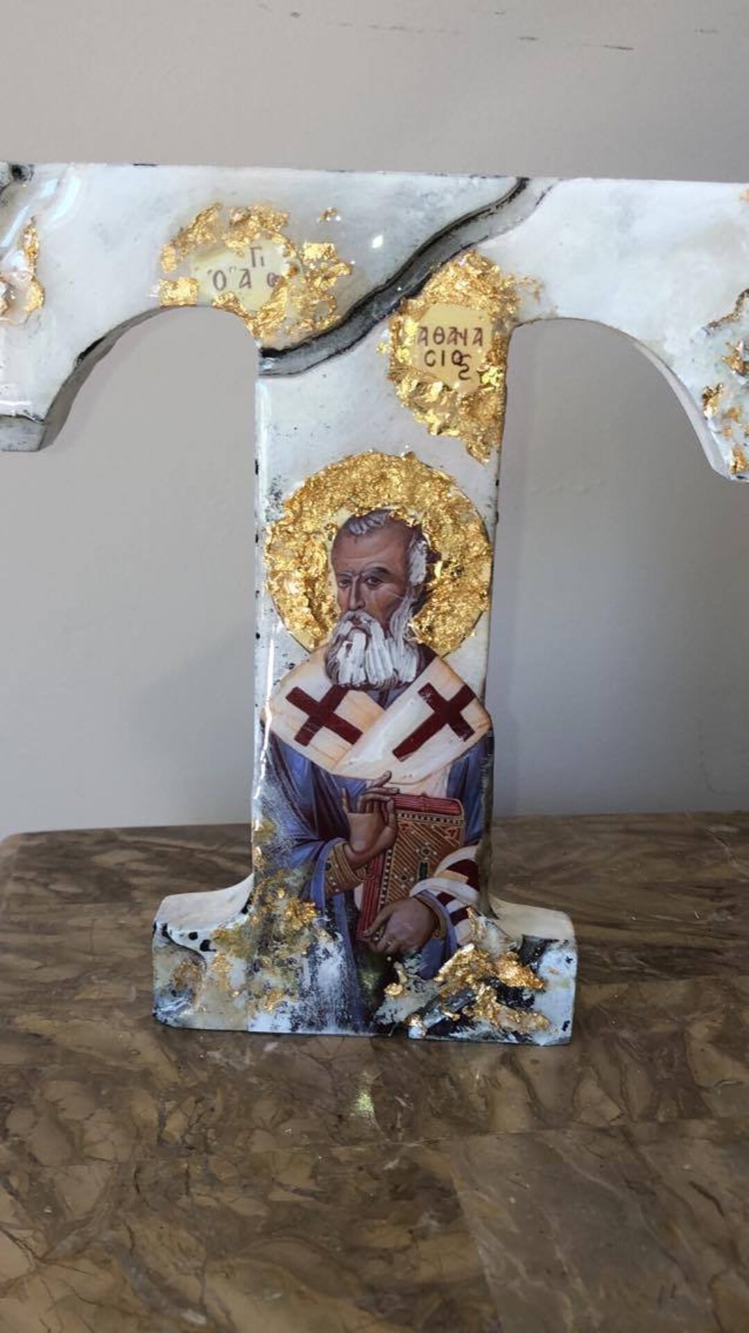 Saint Athanasios Religious Icon Christian Orthodox Catholic Christening ...