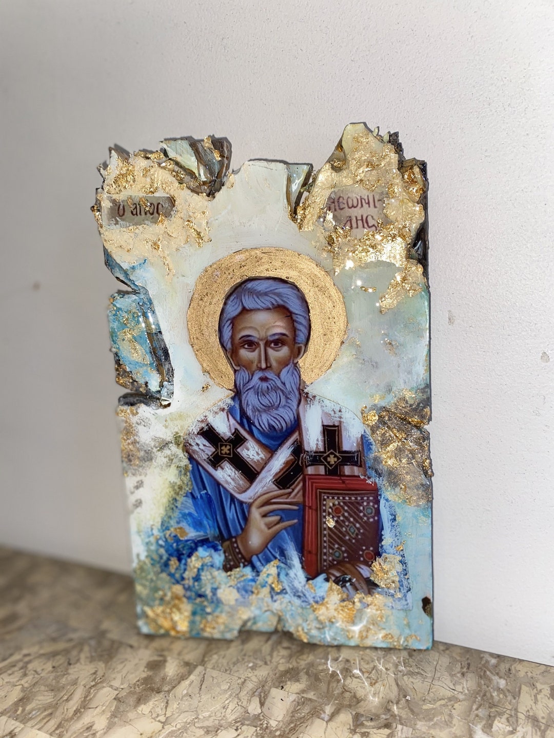 Saint Leonidas Religious Handmade Icon Art - Only 1 off - Original ...