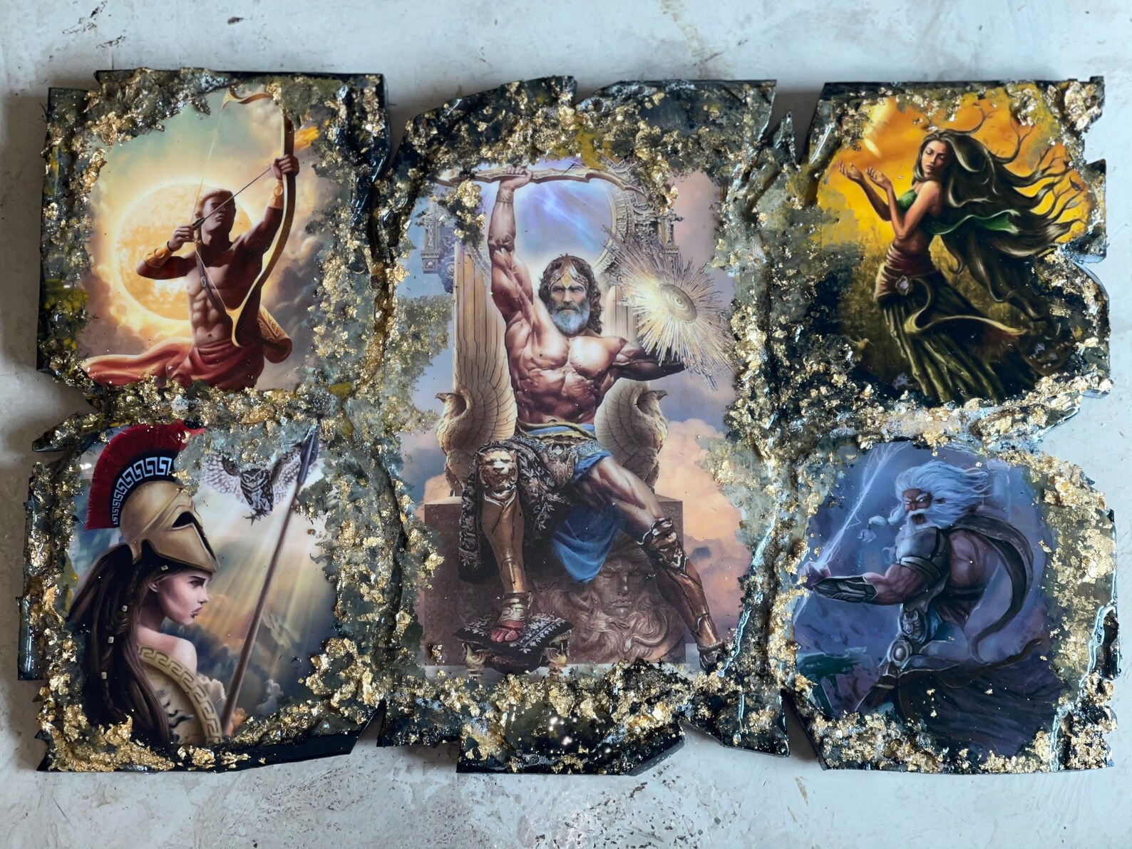 Greek Gods Wall Art Large Zeus Athena Poseidon Gift Present Birthday ...