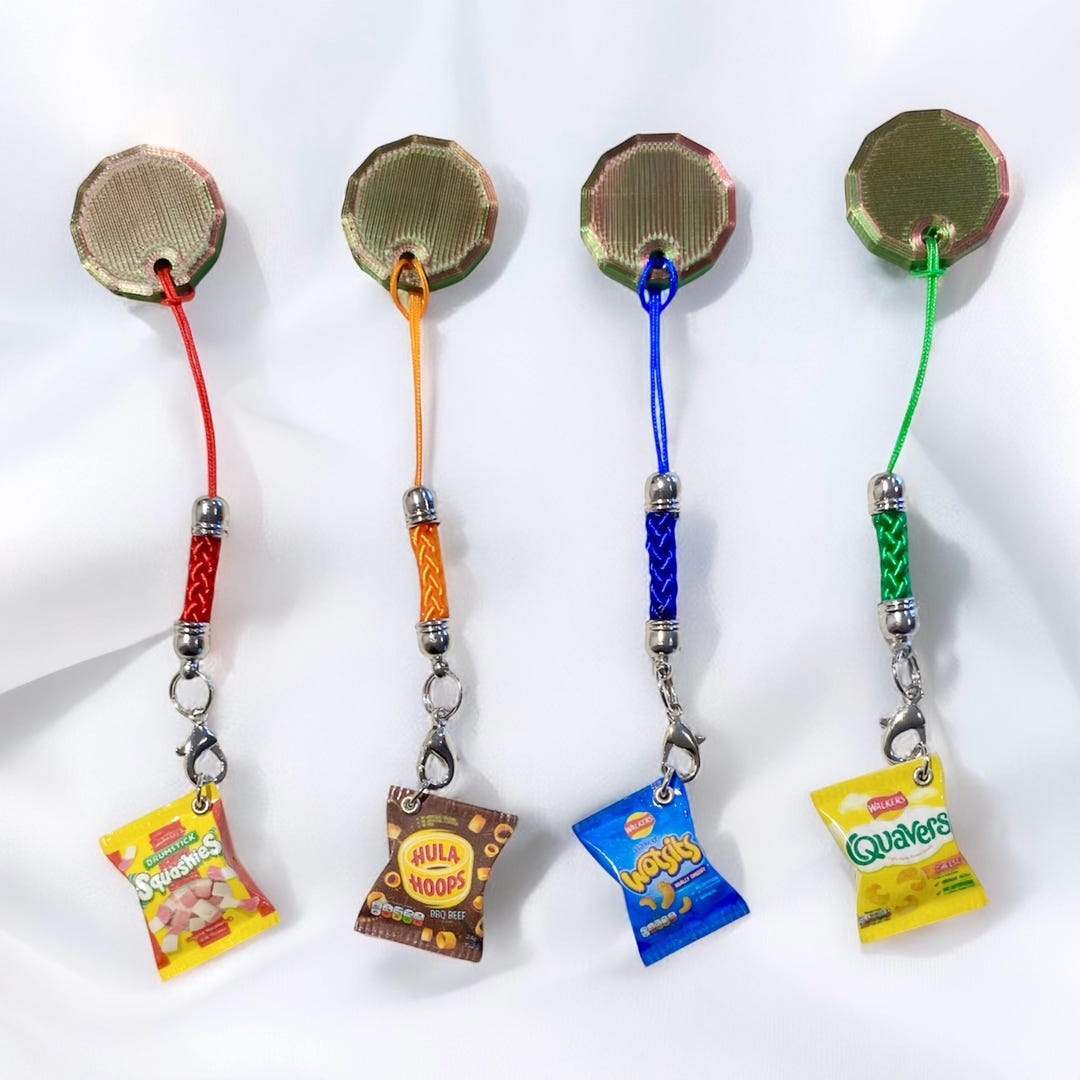 Handmade Trolley Cart Token Coin Keychain Strap Crisps Potato Chips ...