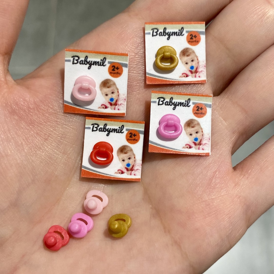 Miniature Dollhouse Baby Pacifier Dummy Comforter Shower Gift ...