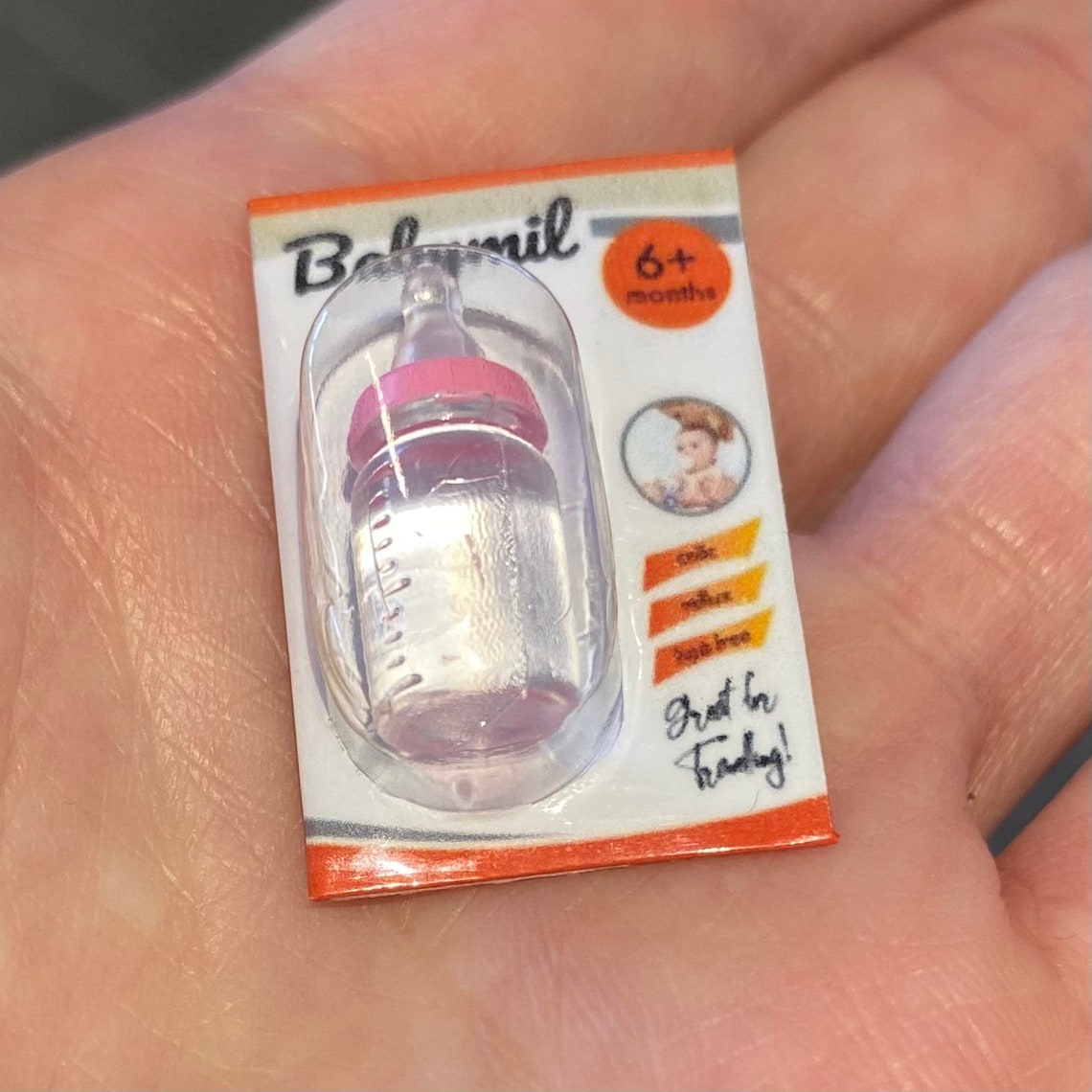 Miniature Dollhouse Baby Milk Drink Bottle Shower Gift Accessories ...