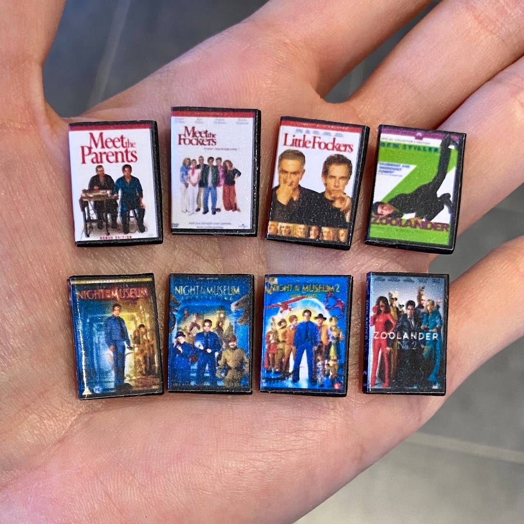 Miniature Dollhouse SET OF 8 Dvd TV Living Room Entertainment Movie 1: ...