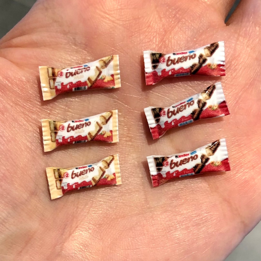 Miniature Dollhouse SET OF 6 Chocolate Bar Snacks Food Cookies Candy ...