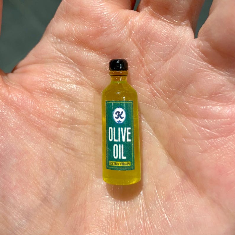 Miniature Dollhouse Olive Oil Cooking Food Kitchen Fresh Decor Doll 1: ...