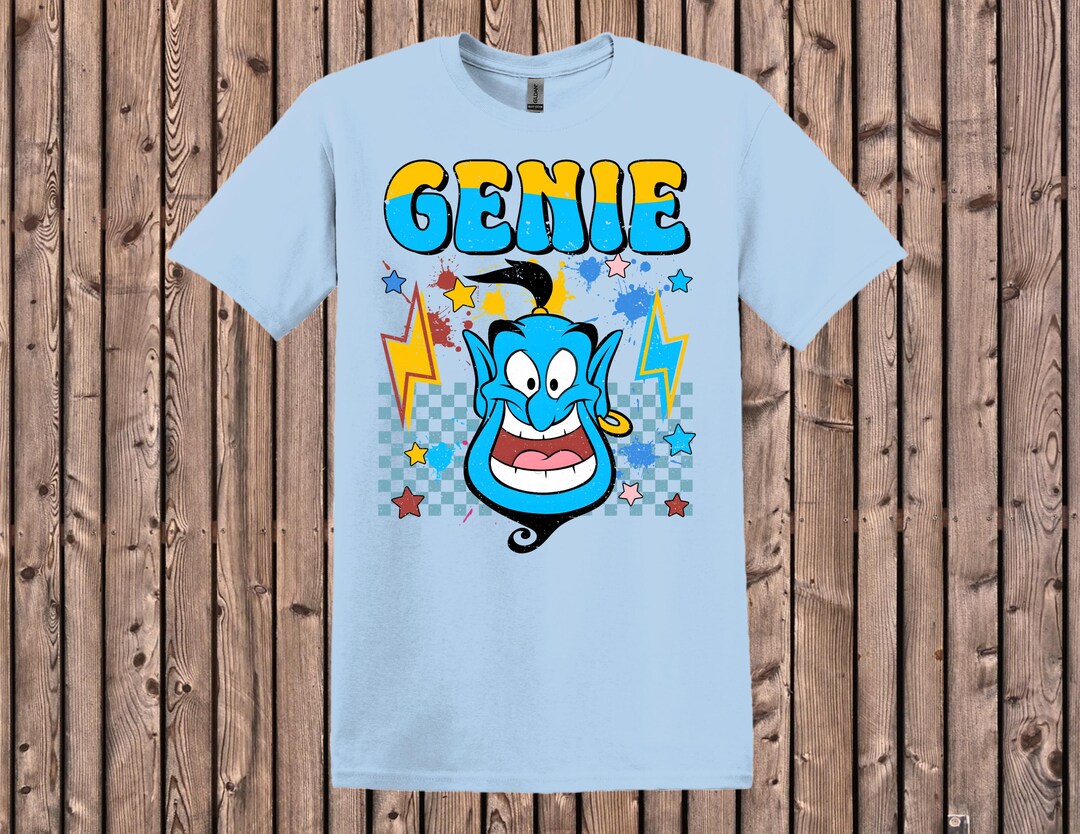 Aladdin Genie T-shirt | Vintage Cartoon Graphic Tee - Etsy