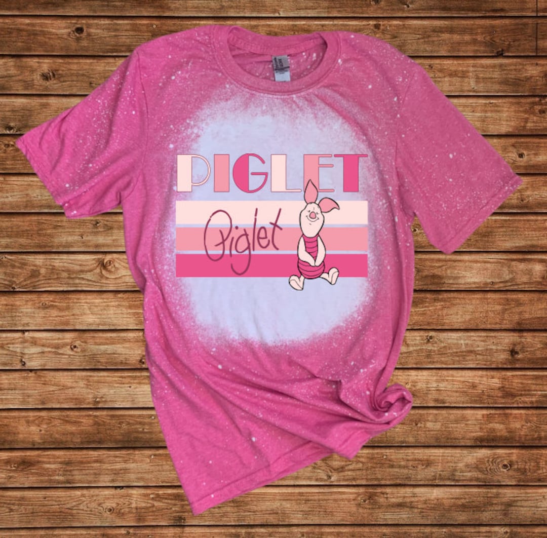 Piglet Signature Bleached and Non-bleached Shirt, Disney T-shirt ...