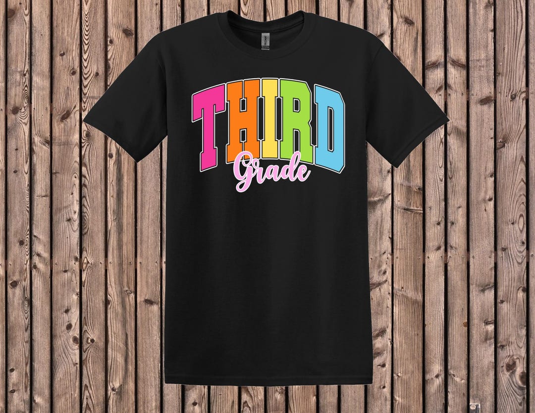 3rd Grade Shirt Girl | Bright Back to School Shirt |third Grade T-shirt ...