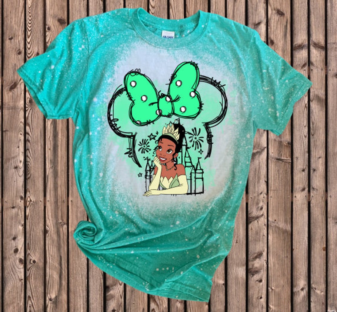 Tiana Castle Ears Bleached Shirt, Princess Shirt, Princess Tee, Girl ...