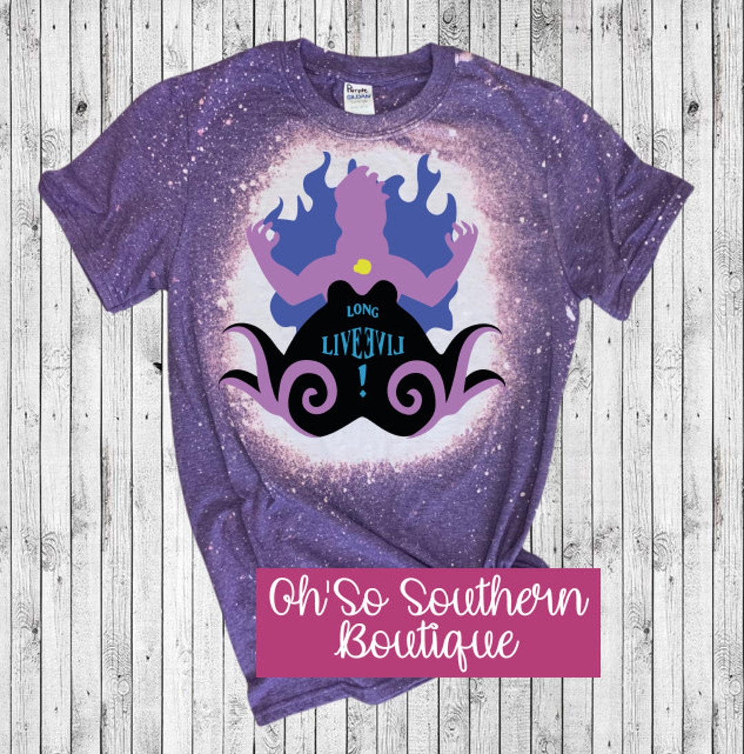 Ursula Long Live Evil Bleached Shirt - Etsy