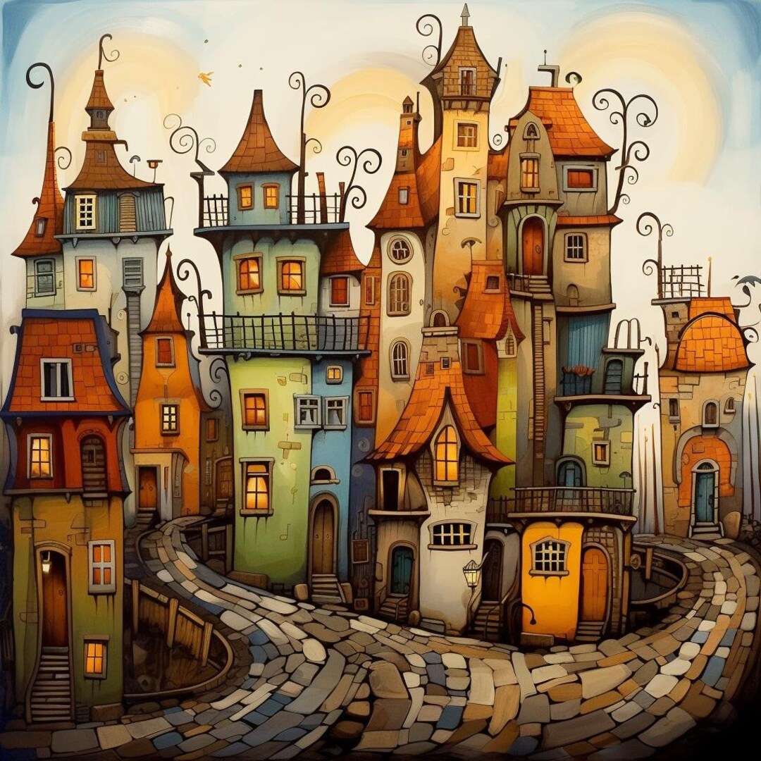 Double Crazy Houses - Etsy