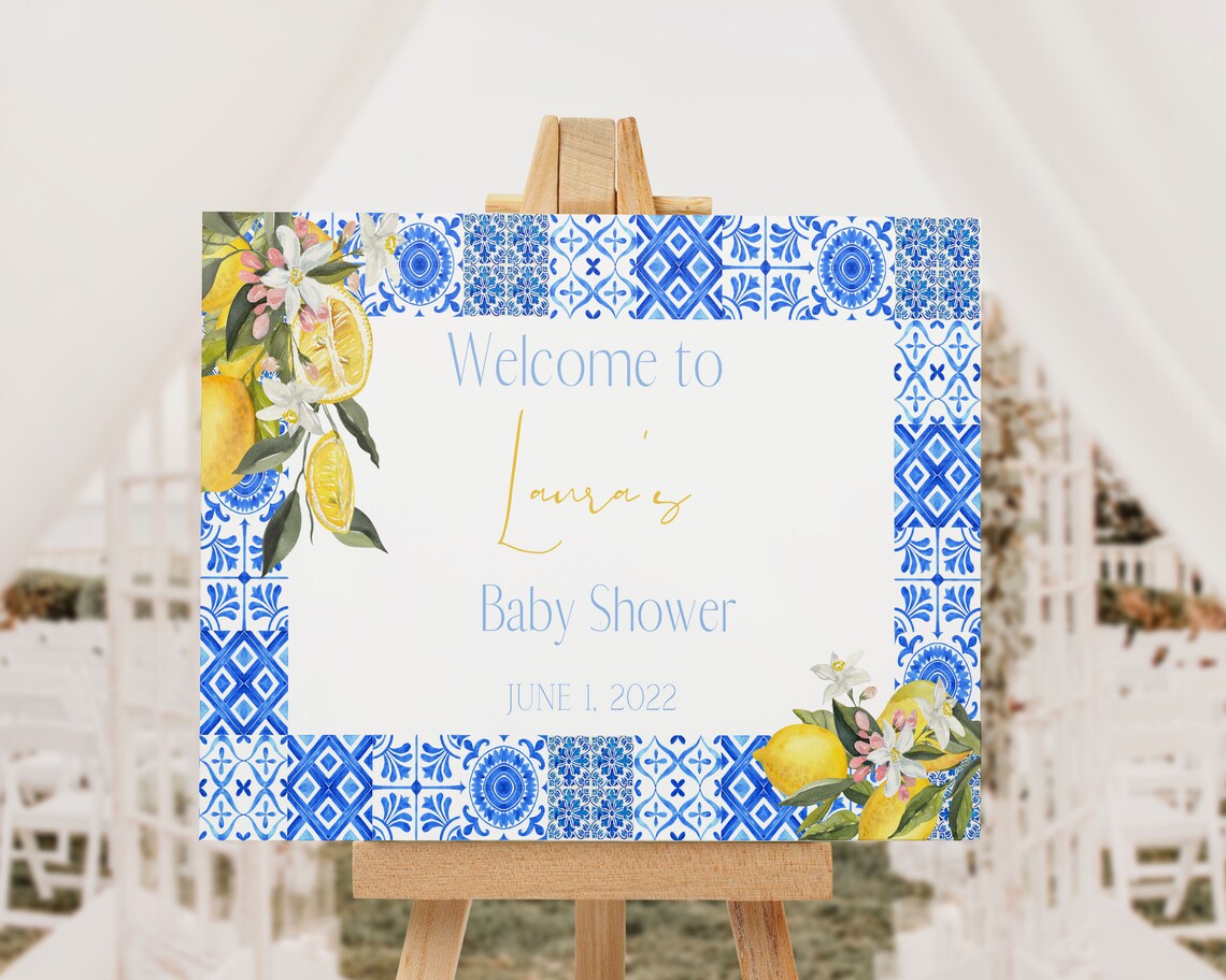 Positano Sweetie Baby Shower Bundle Lemon Baby Shower - Etsy