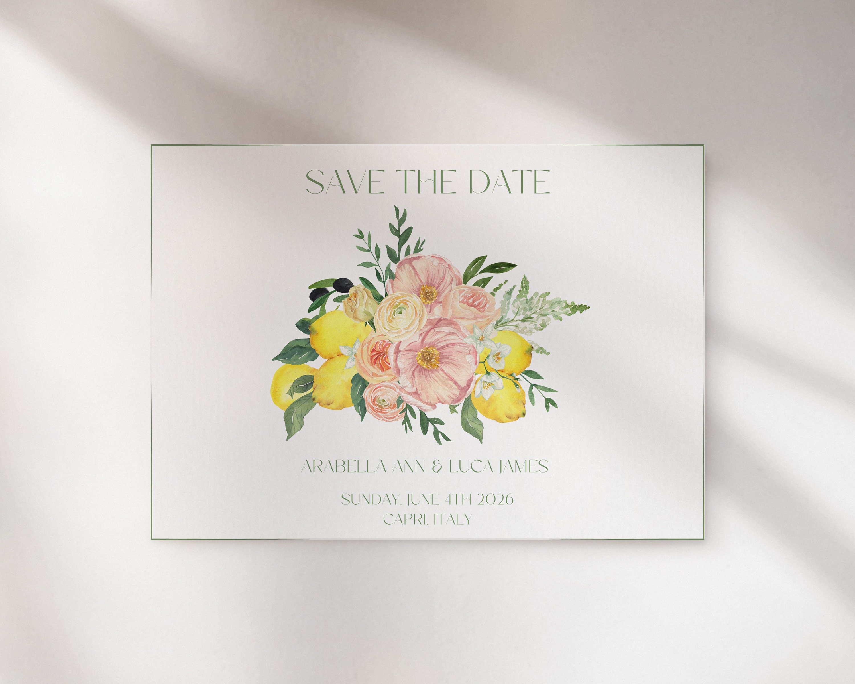 Capri Save the Dates Italian Style Save the Date Capri - Etsy