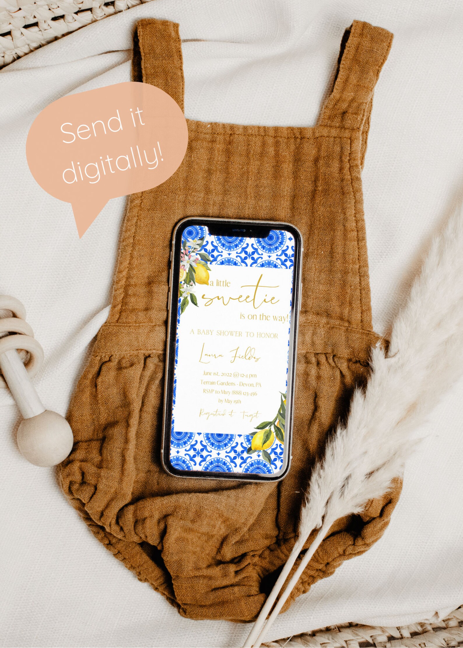 Positano Sweetie Baby Shower Bundle Lemon Baby Shower - Etsy