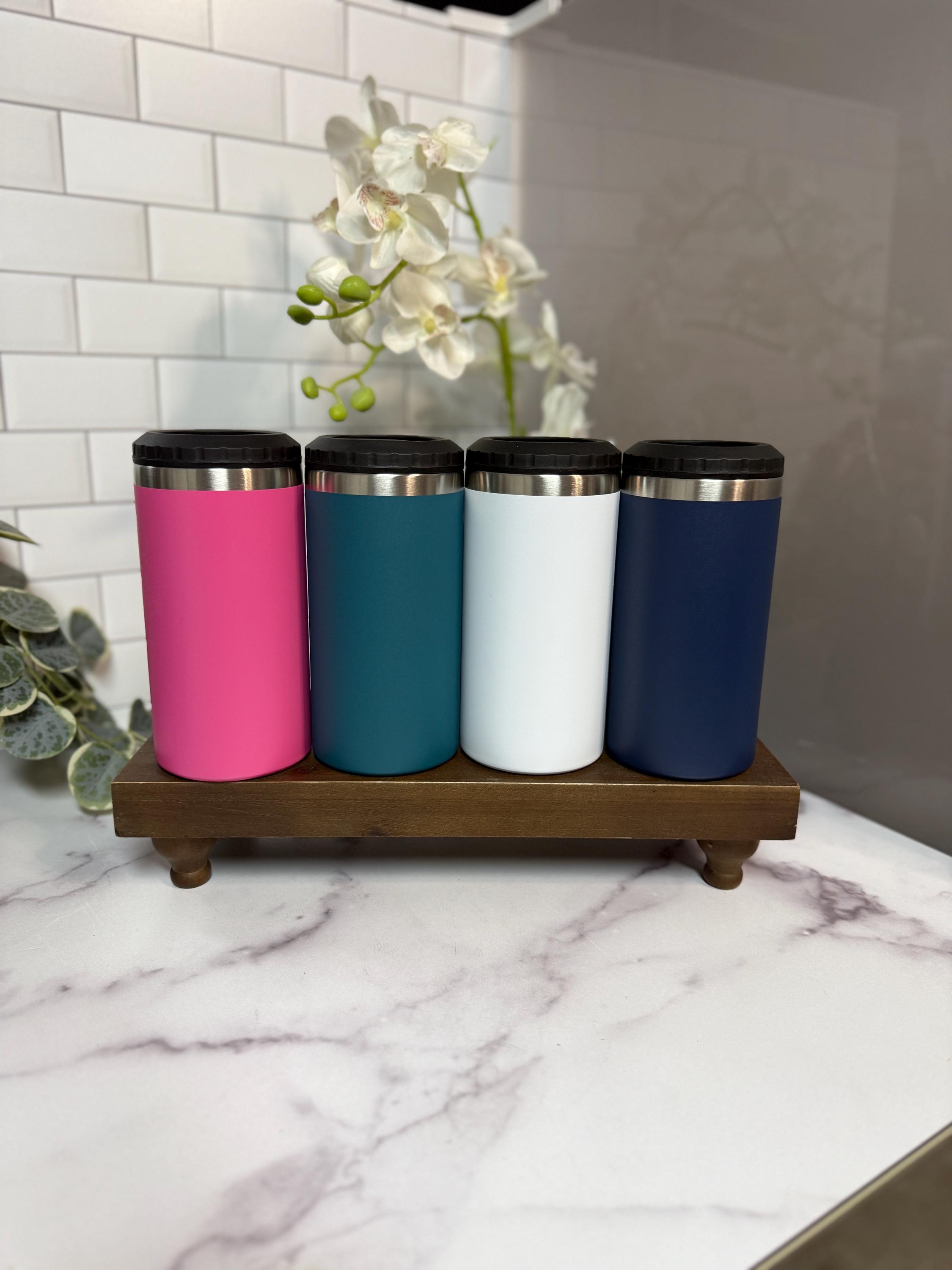 Add Your Own Logo or Design, 4-in-1 Can Cooler, Fits Slim Cans, Regular ...