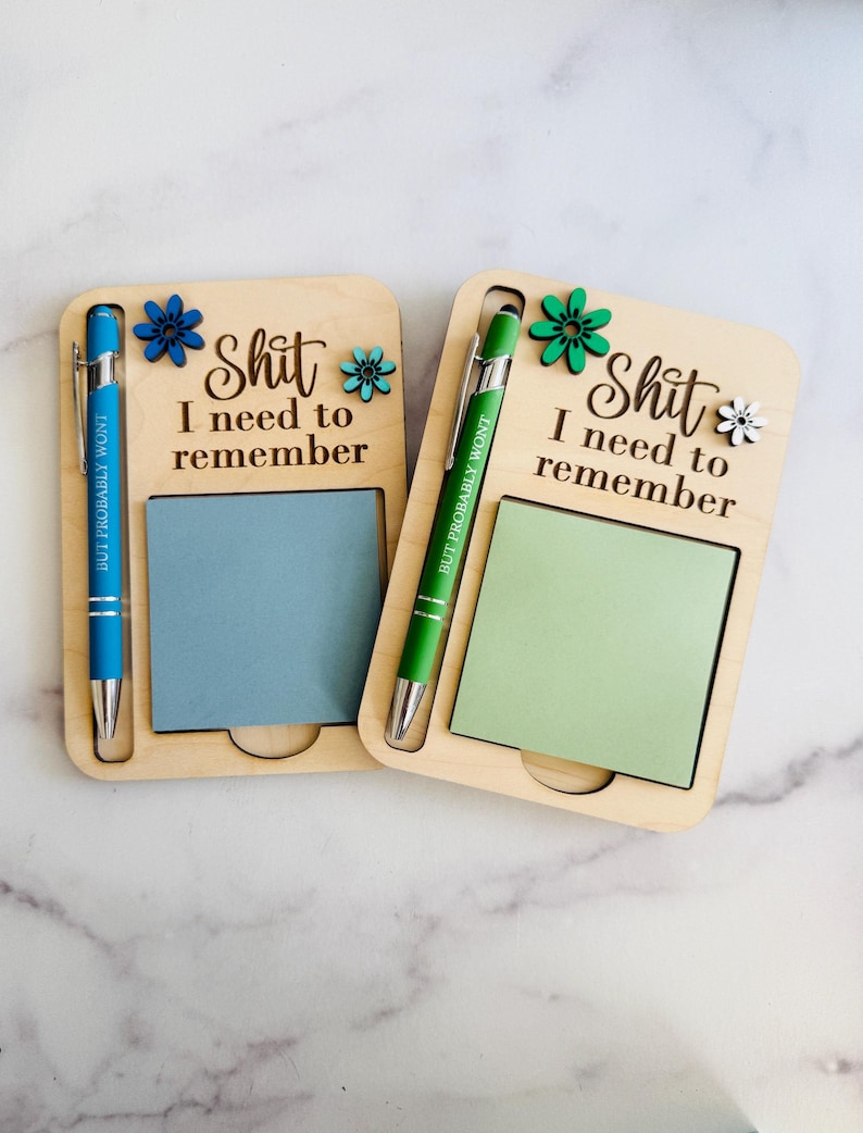 Funny Notepad Holder & Pen Set: Sarcastic Office Desk Gift - Etsy