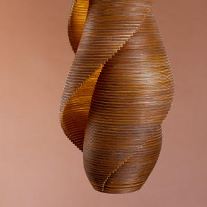 Handmade Wooden Seashell Pendant Lamp for Modern Rustic Decor | INVIDIA ...