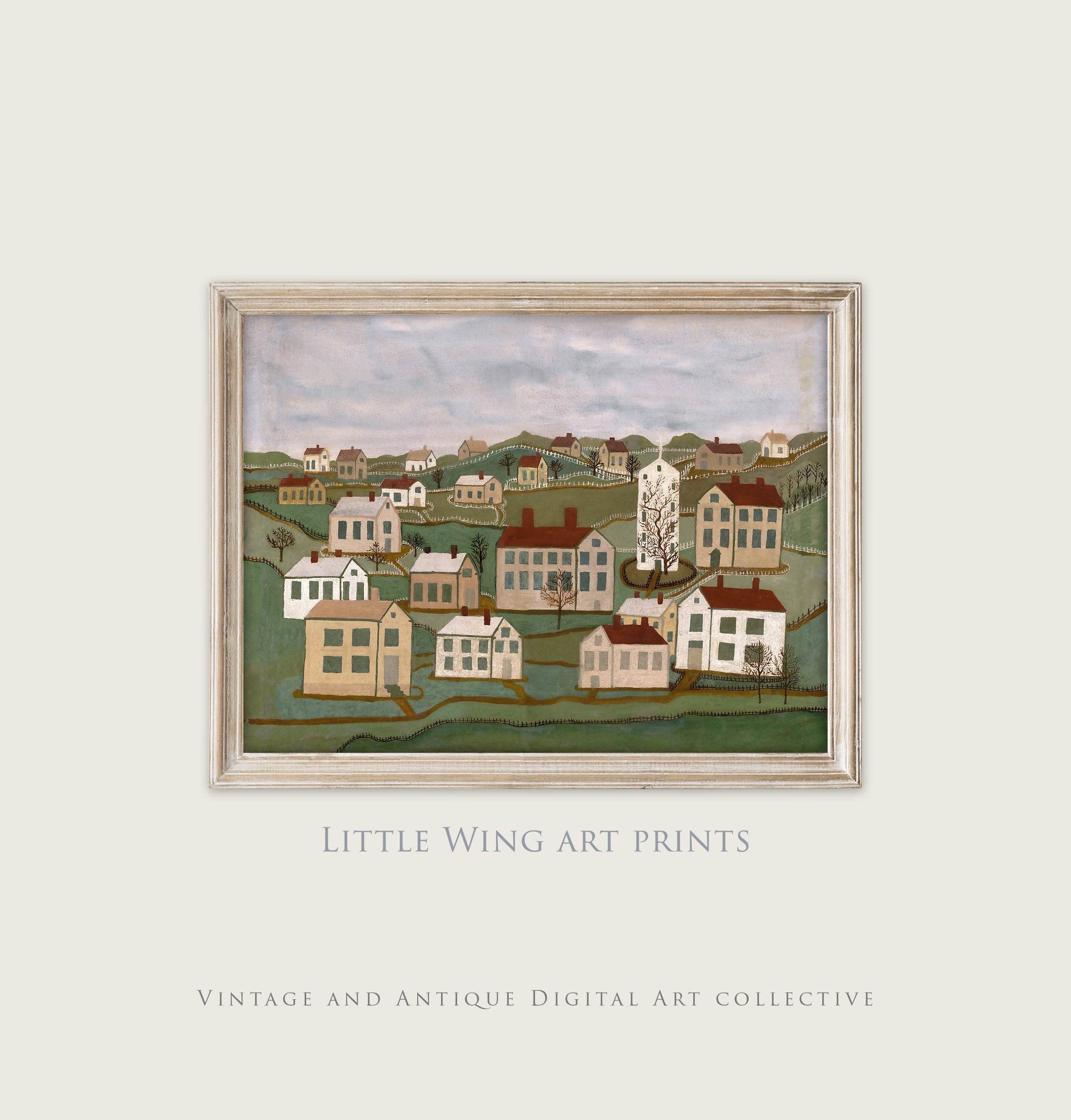 19th Century Traditional Folk Art | Charming Quaint American Village ...