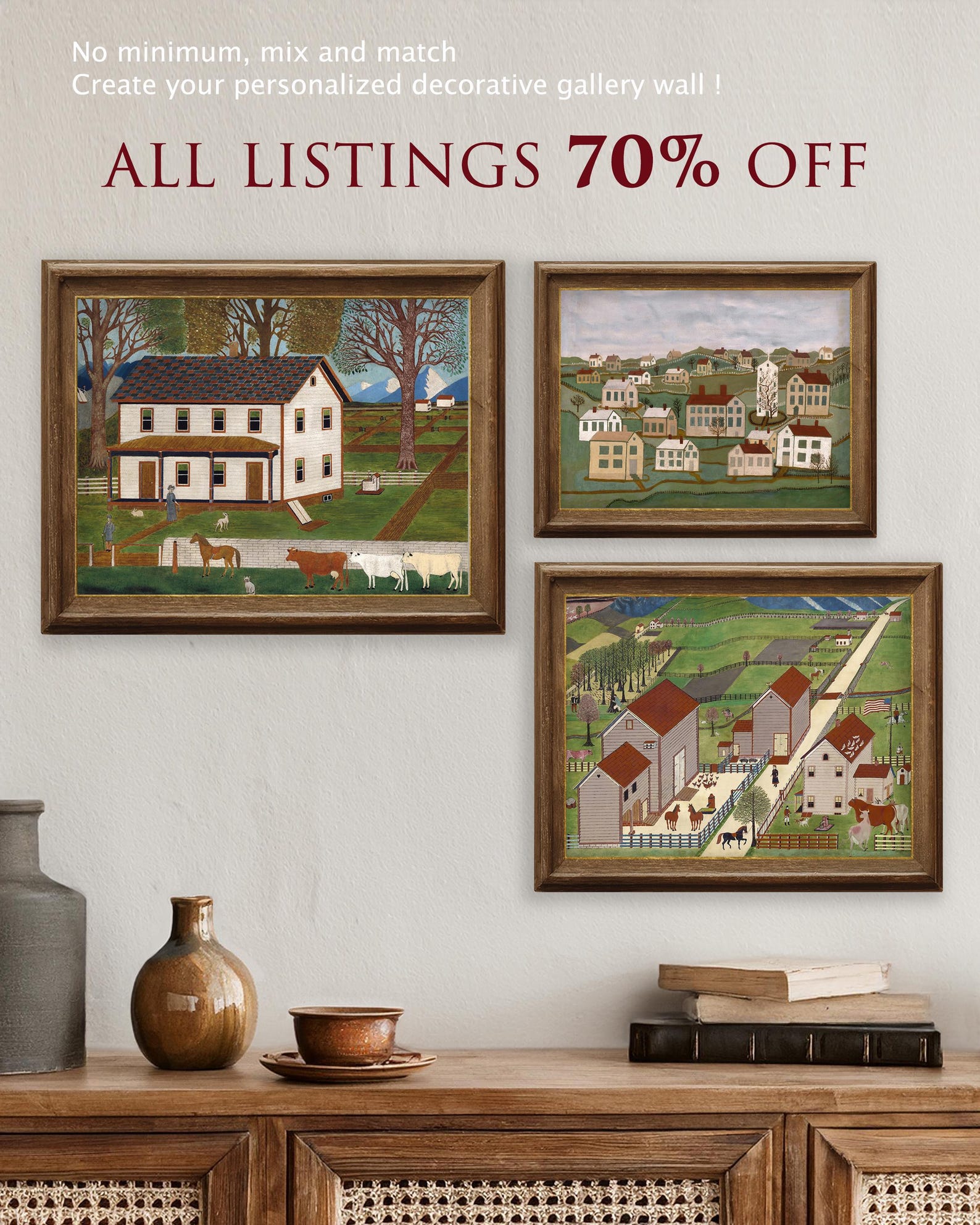 19th Century Traditional Folk Art | Charming Quaint American Town ...