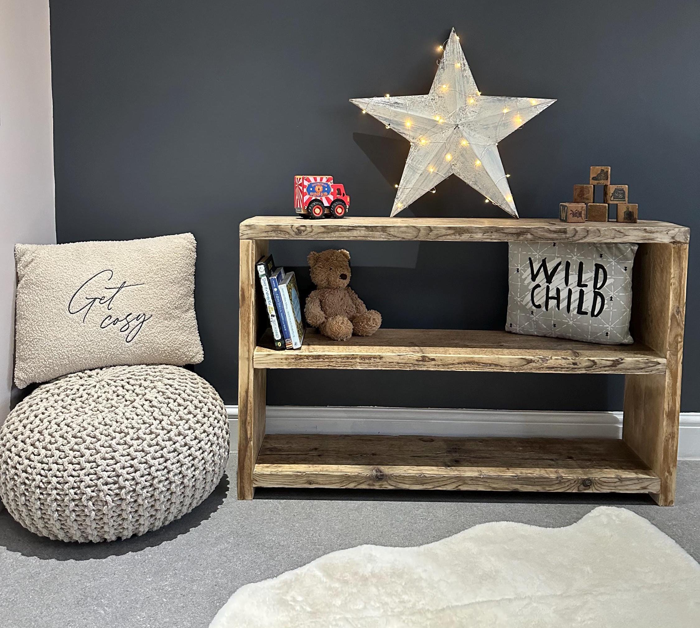 Rustic Storage Unit | Bookshelf | Toy Storage Made From Solid Reclaimed ...