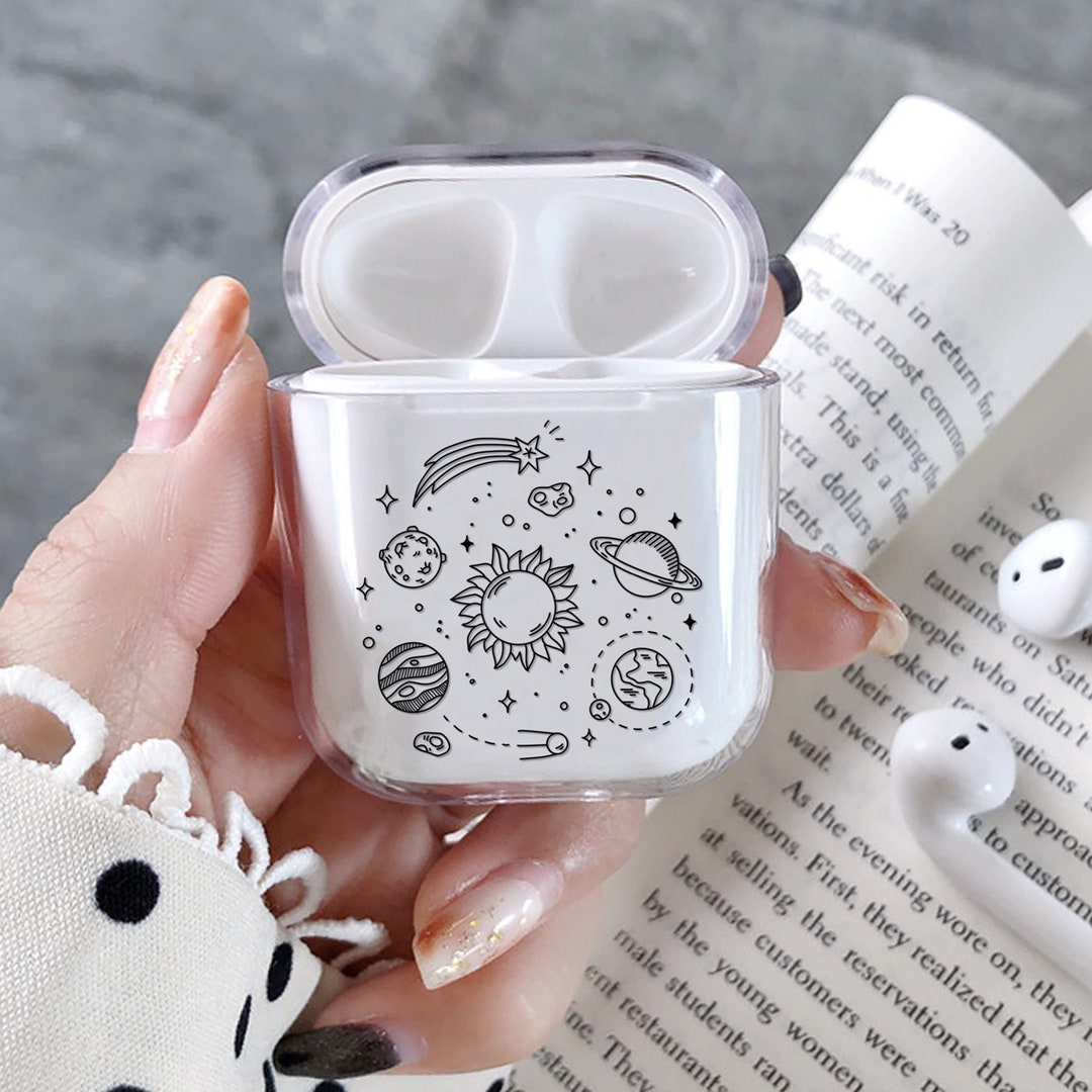 Clear Airpods Case Space Planets Airpods Pro Cover Holder Sun Moon ...