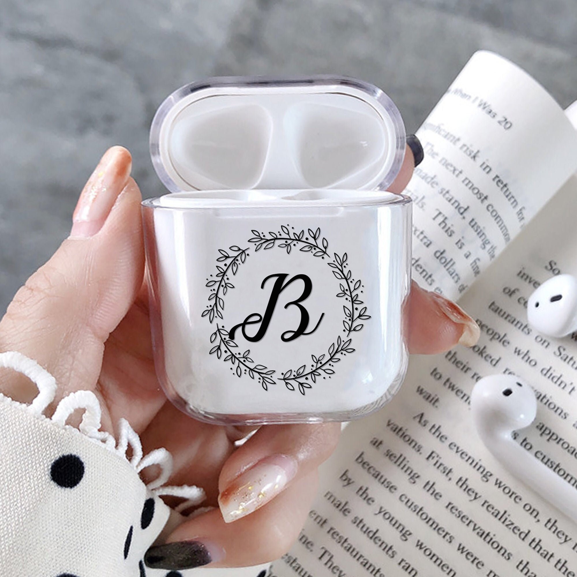 Named Airpods Case Clear Monogram Cases Custom Personalized - Etsy
