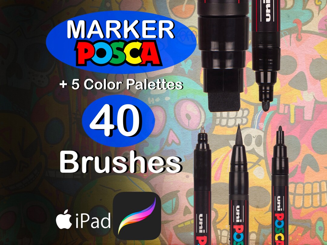 40 Procreate Brush Posca Paint Maker Theme - Etsy