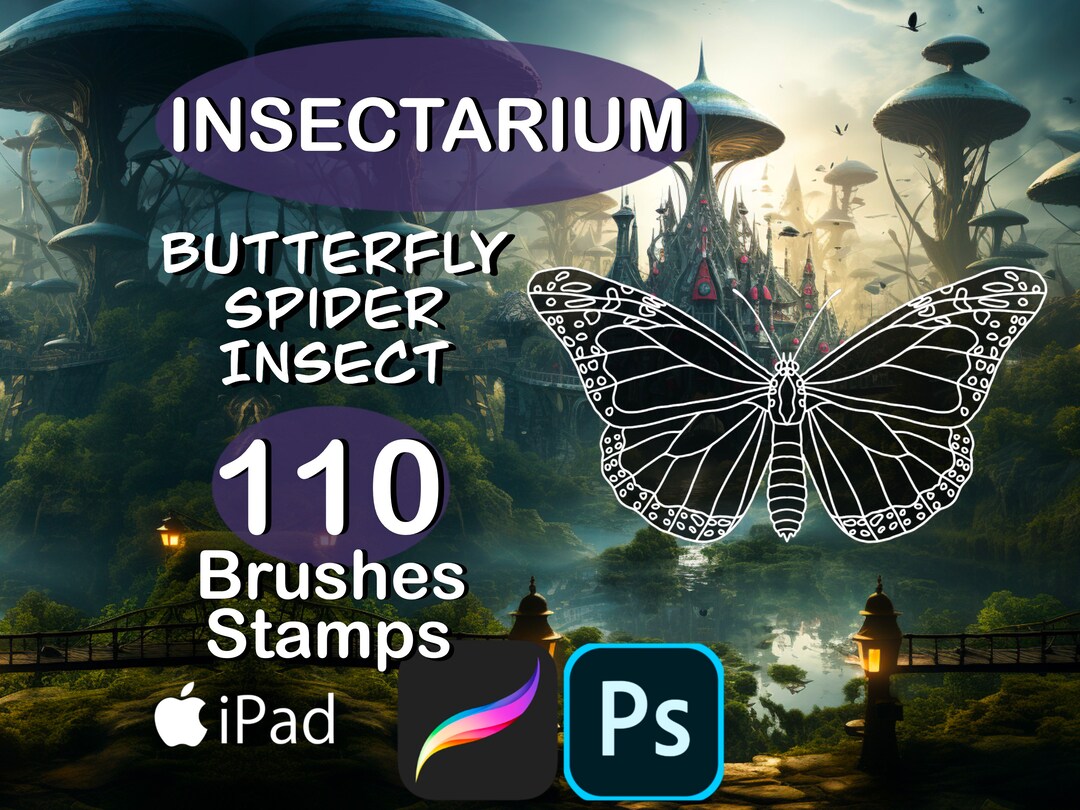 Procreate Butterfly Spider Insect Brush Set - Etsy
