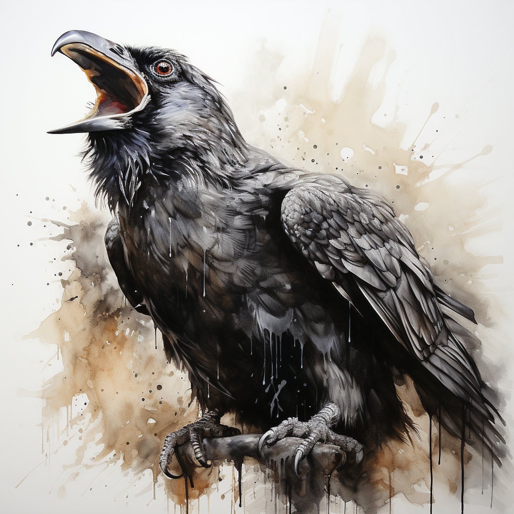 Procreate Crow Raven Brush Stamps - Etsy