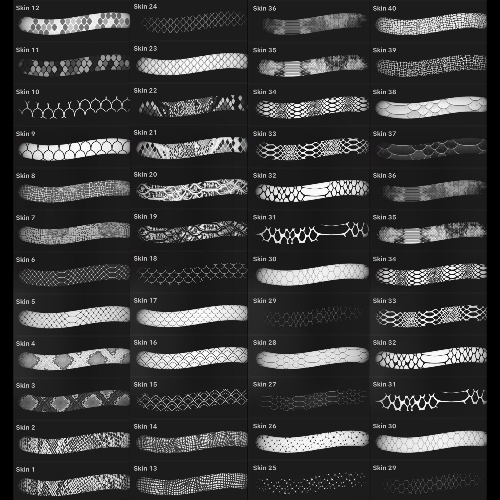 Procreate Reptile Texture Brush Set - Etsy