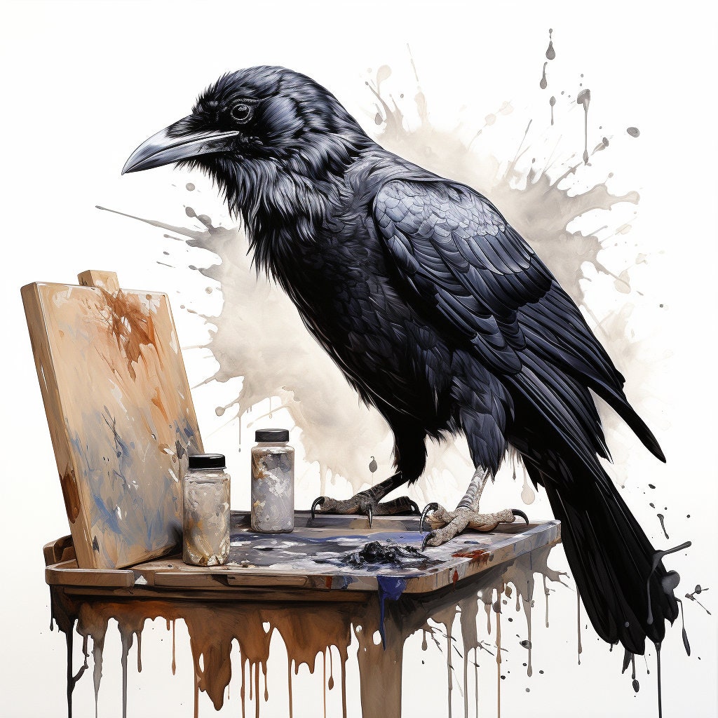 Procreate Crow Raven Brush Stamps - Etsy