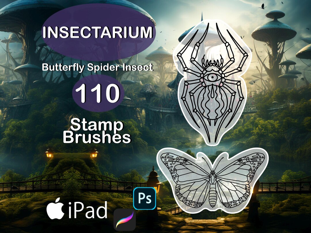 Procreate Butterfly Spider Insect Brush Set - Etsy
