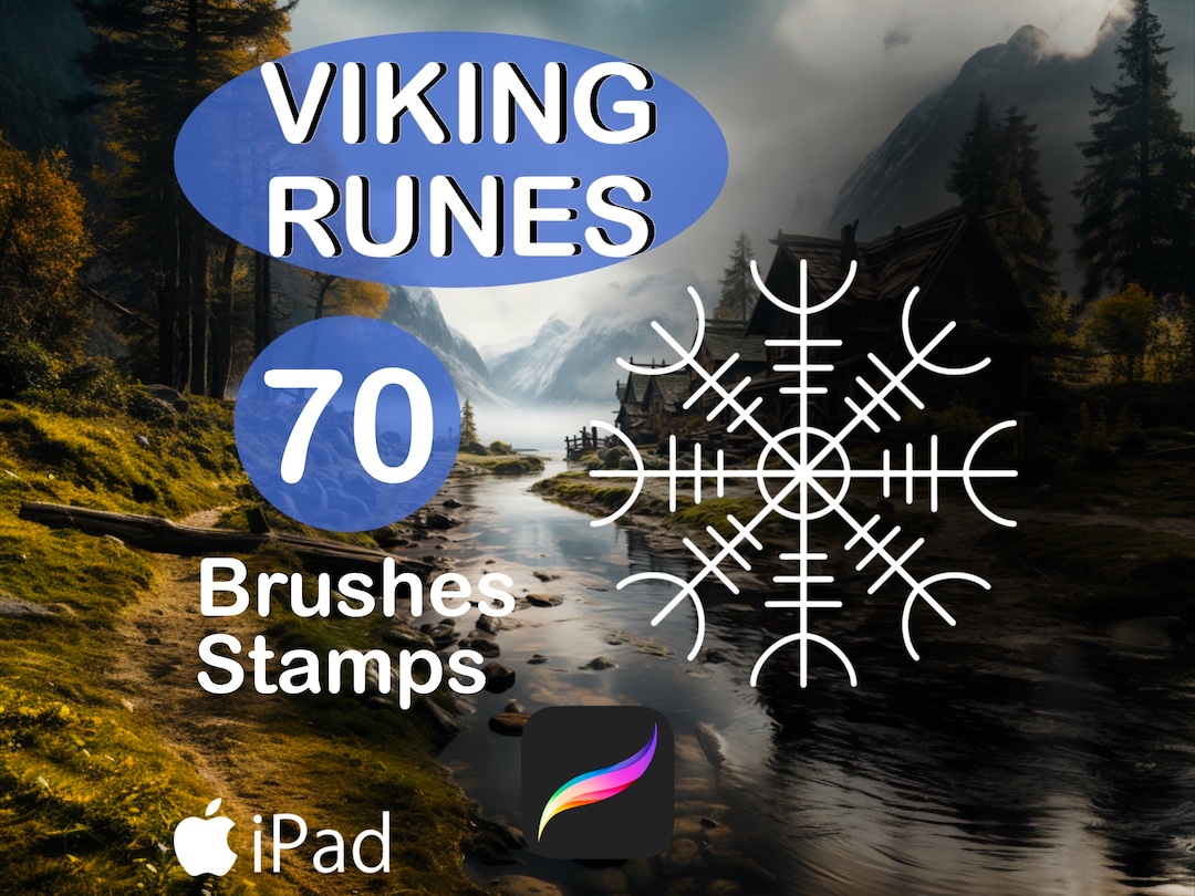 70 Brush Procreate Tattoo Runes Viking and Nordic Stamp Set - Etsy UK