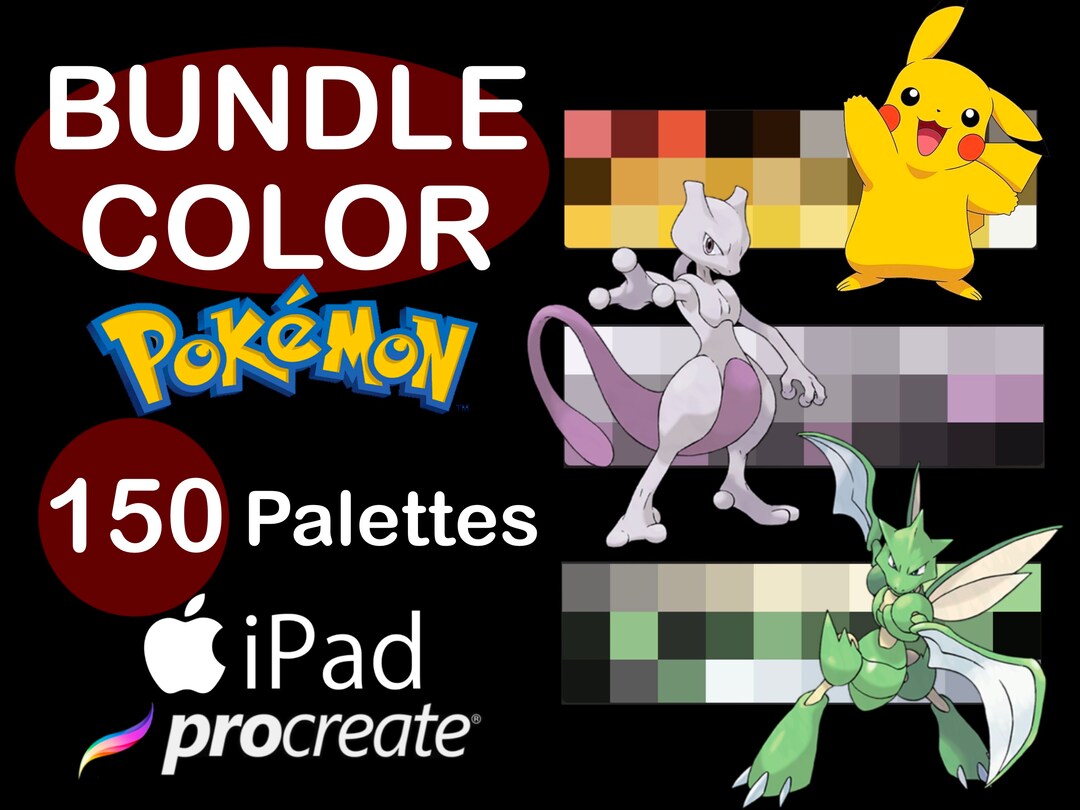 Procreate Pokemon Color Palette Bundle - Etsy