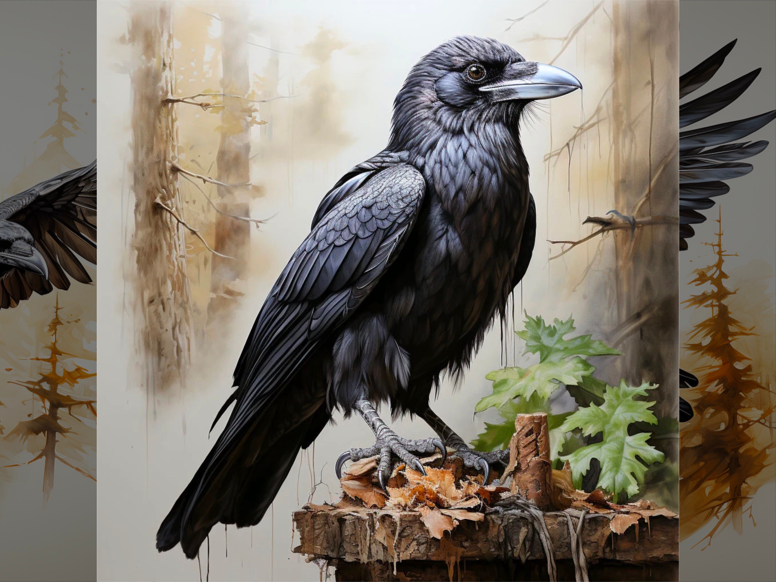 Procreate Crow Raven Brush Stamps - Etsy France