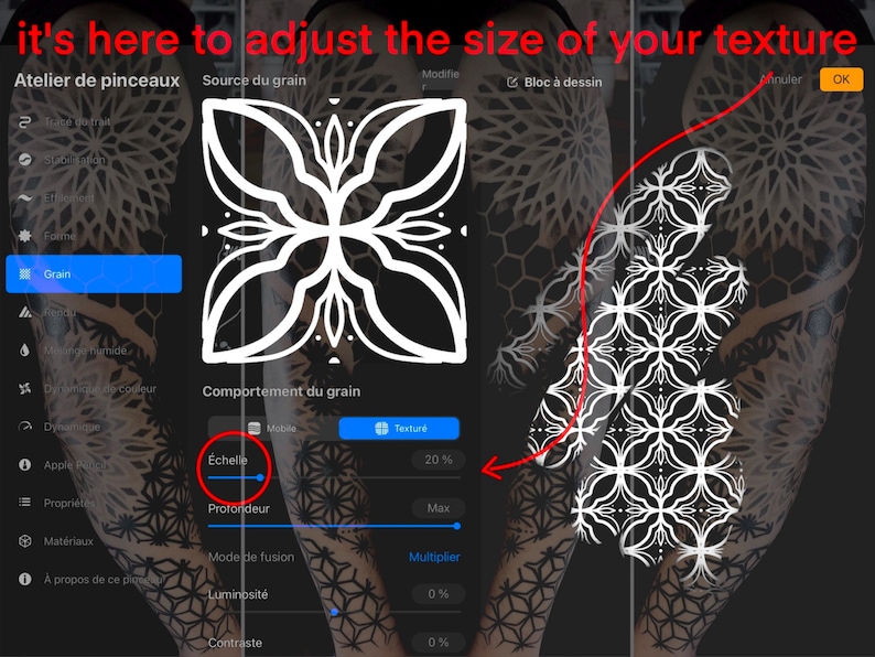 Ornamental Tattoo Seamless Back Patterns Mandalas – Procreate Brushes ...