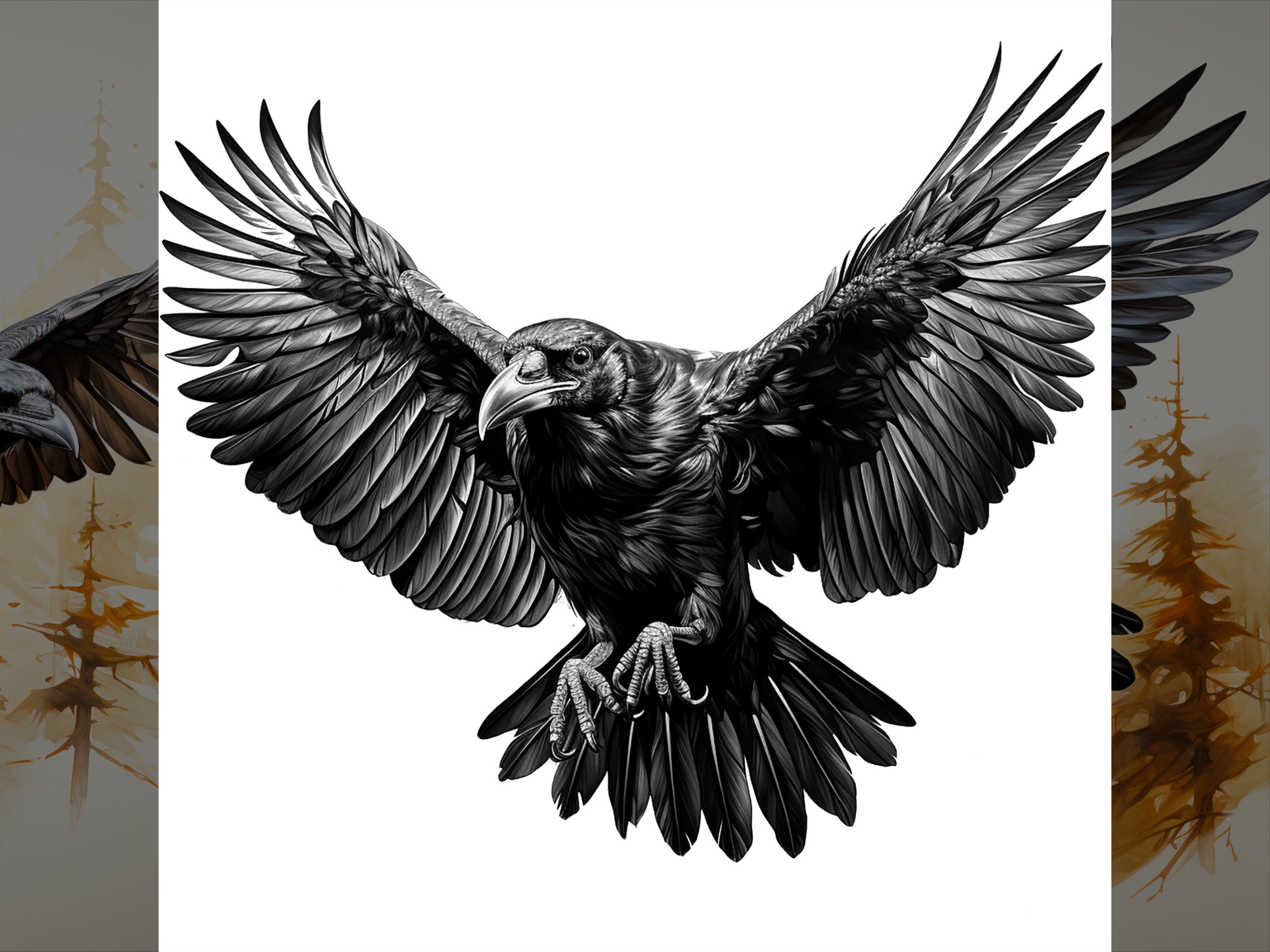 Procreate Crow Raven Brush Stamps - Etsy France