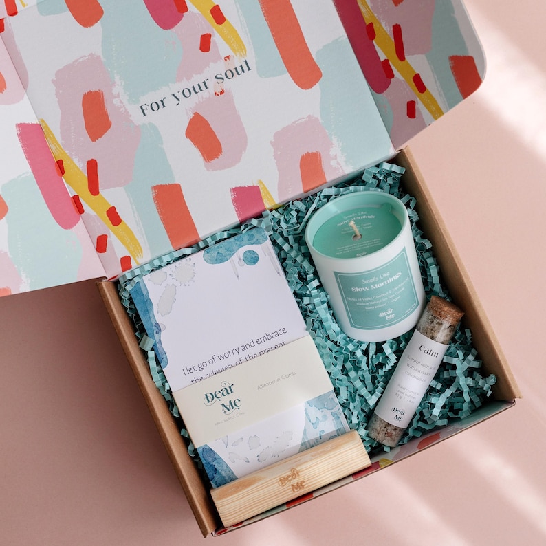 Calmness Gift Set - Self Care Kit for Stress Relief & Relaxation ...