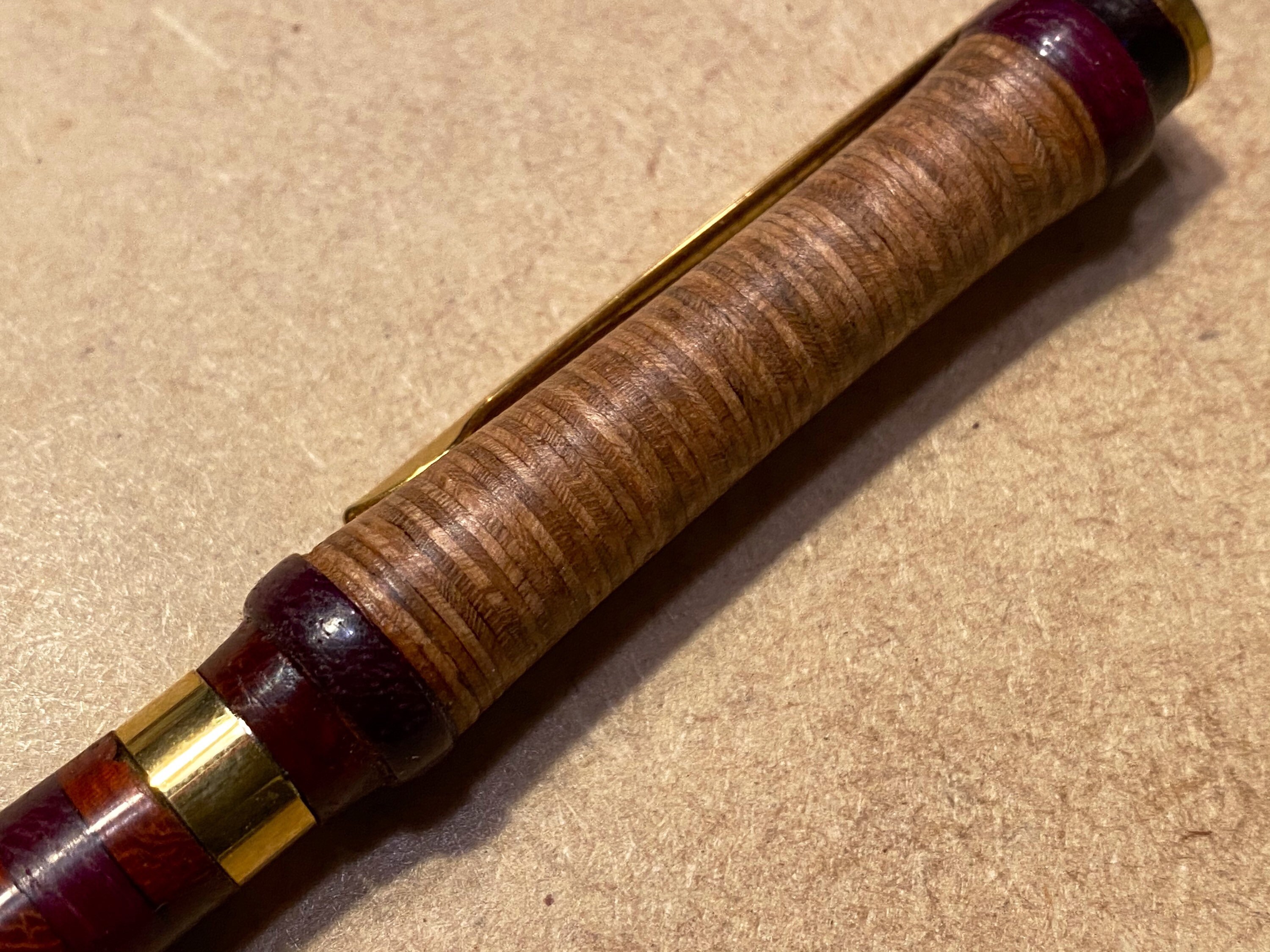 Unique ballpoint pen with vibrant exotic purpleheart red | Etsy