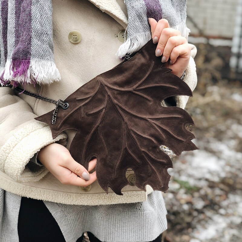 Leather Leaf Purse - Etsy